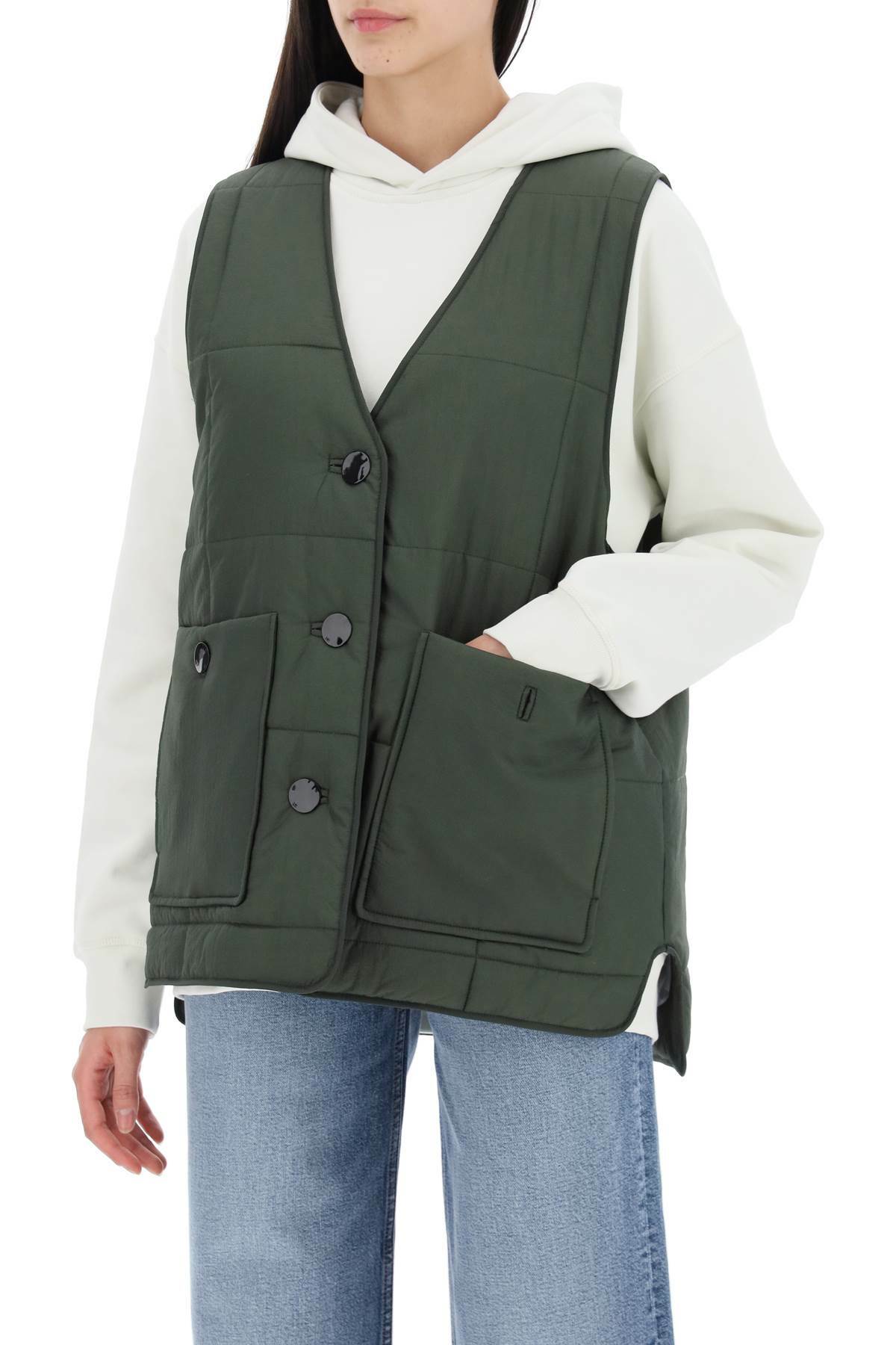 GANNI quilted boxy Green GANNI