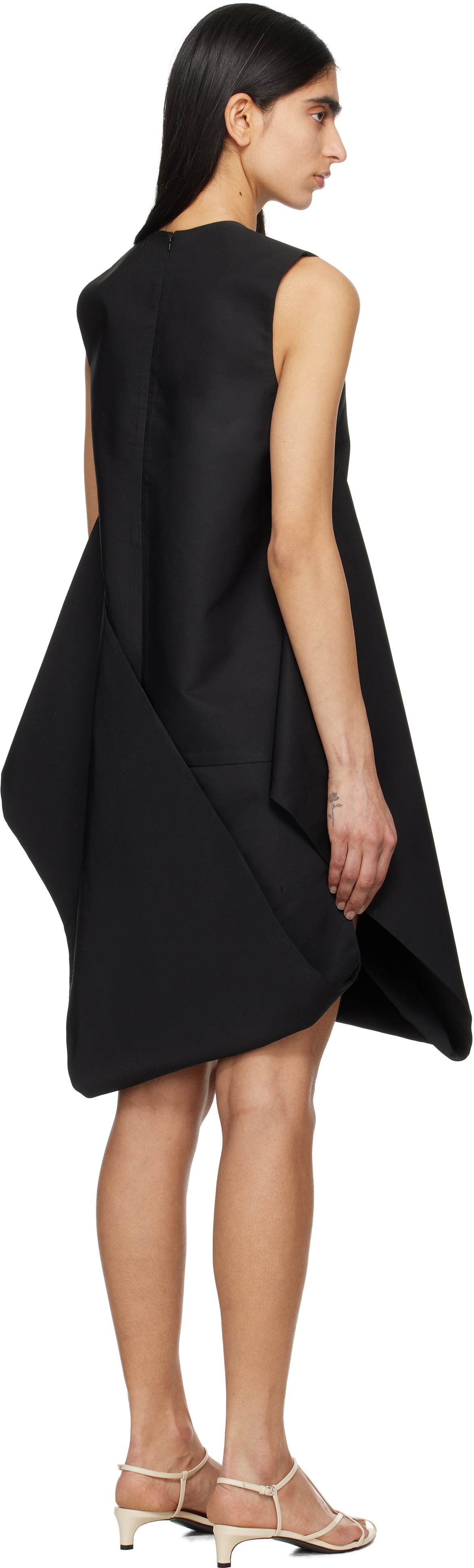 LII Black Wrap Loop Minidress