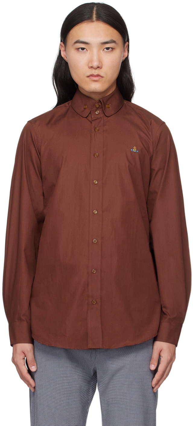 Vivienne Westwood Brown 2 Button Krall Shirt Vivienne Westwood