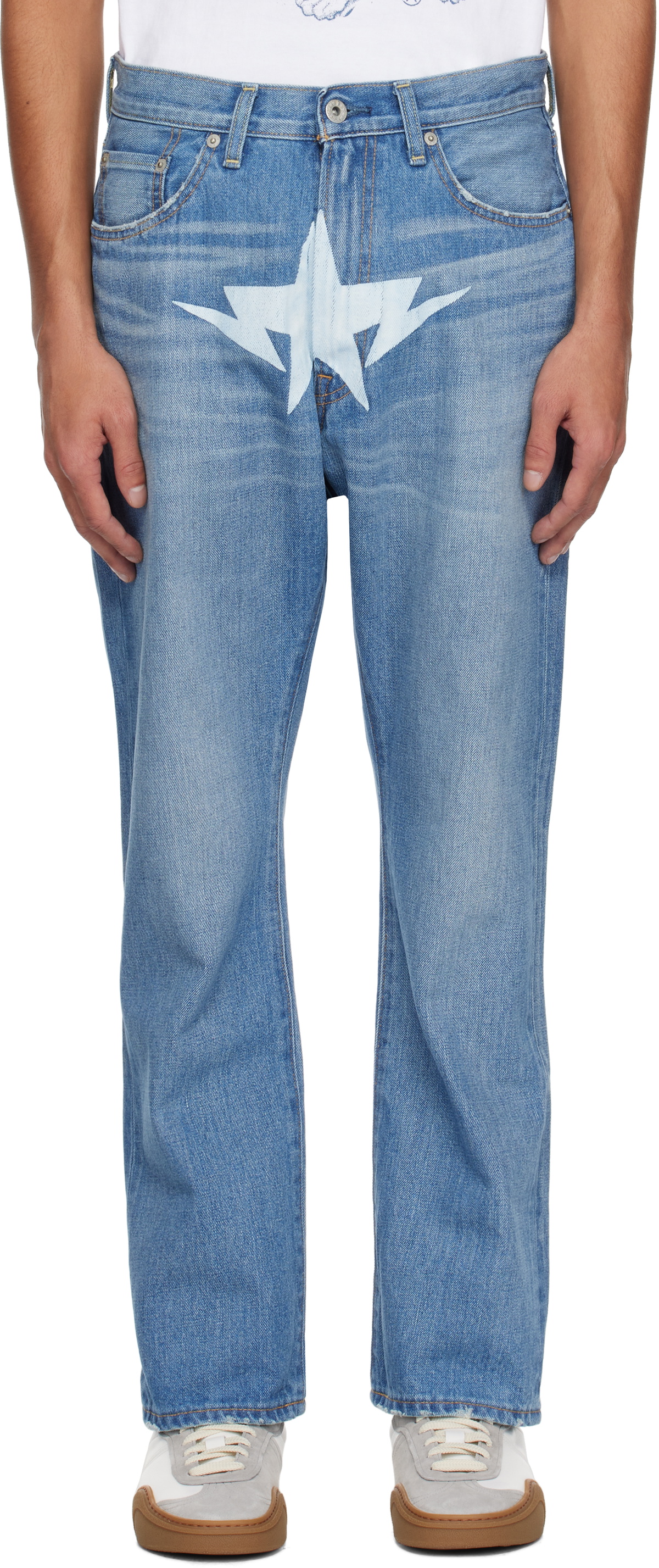 BAPE Blue Twin Sta Relaxed Fit 13 Oz Jeans A Bathing Ape