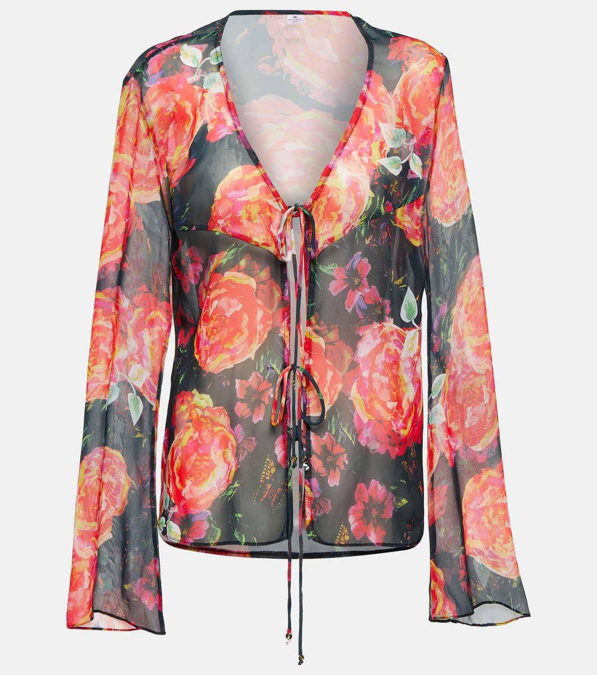 Bananhot Vanessa floral chiffon beach cover-up Bananhot
