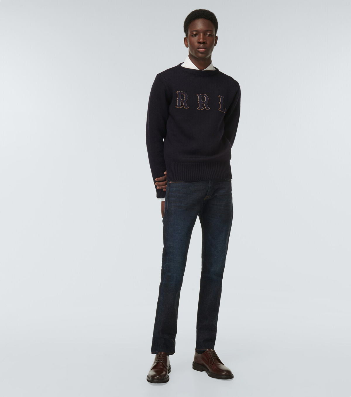 RRL - Logo-appliqué wool sweater RRL