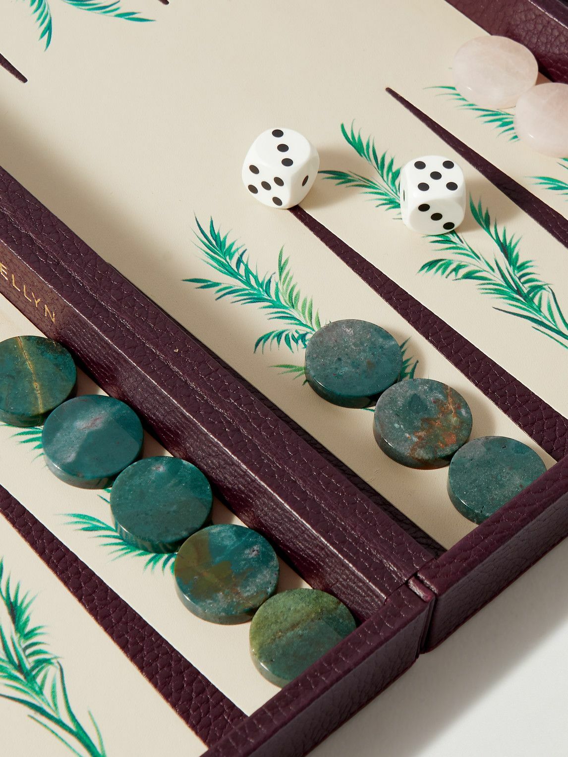 Alexandra Llewellyn - Palm Travel Pebble-Grain Leather Backgammon Set Alexandra Miro