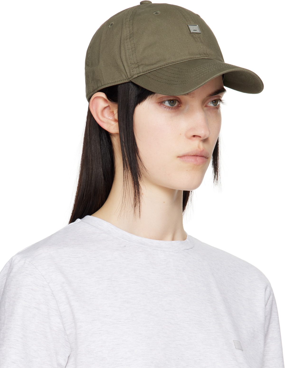 Acne Studios Khaki Stud Logo Cap Acne Studios