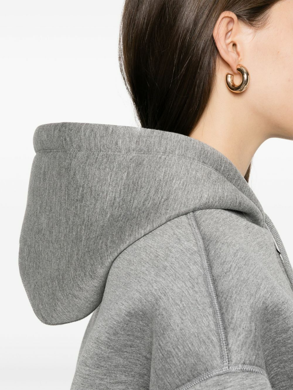 WARDROBE.NYC Grey Zip-Up Hoodie WARDROBE.NYC