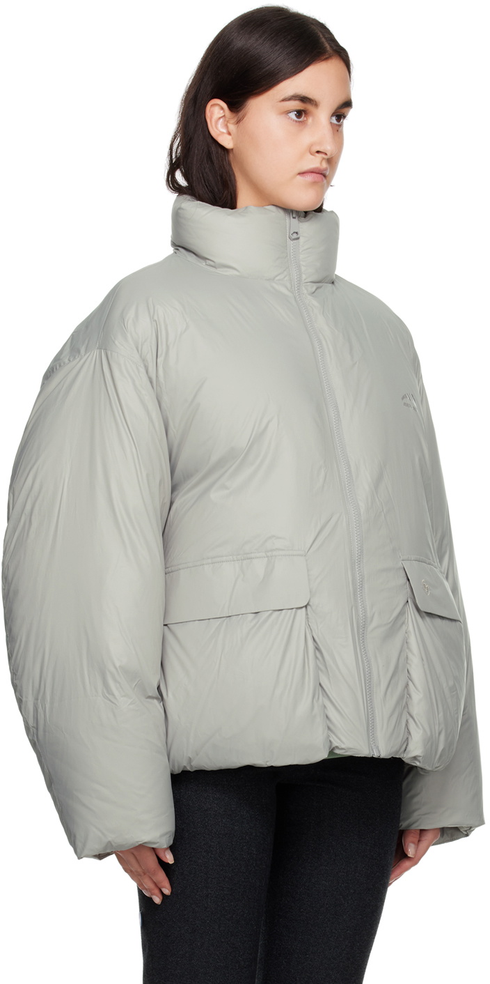 ADER error Beige Print Down Jacket ADER error