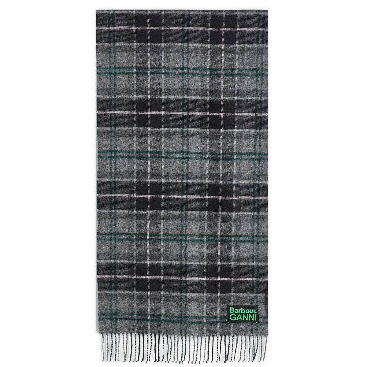 Barbour Women's x Ganni Tartan Scarf in Winter Tartan Barbour