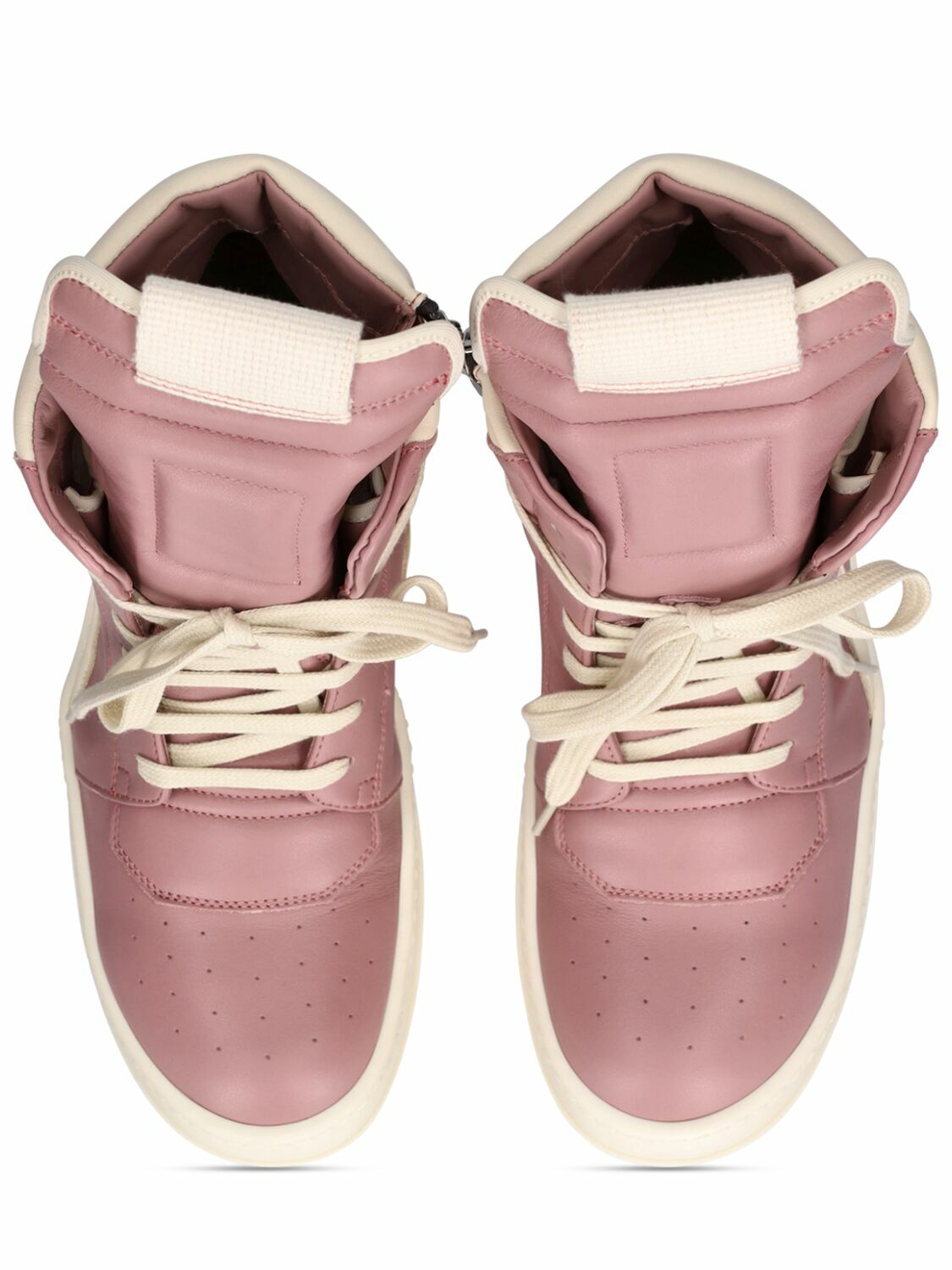 RICK OWENS - Geobasket Leather Sneakers Rick Owens