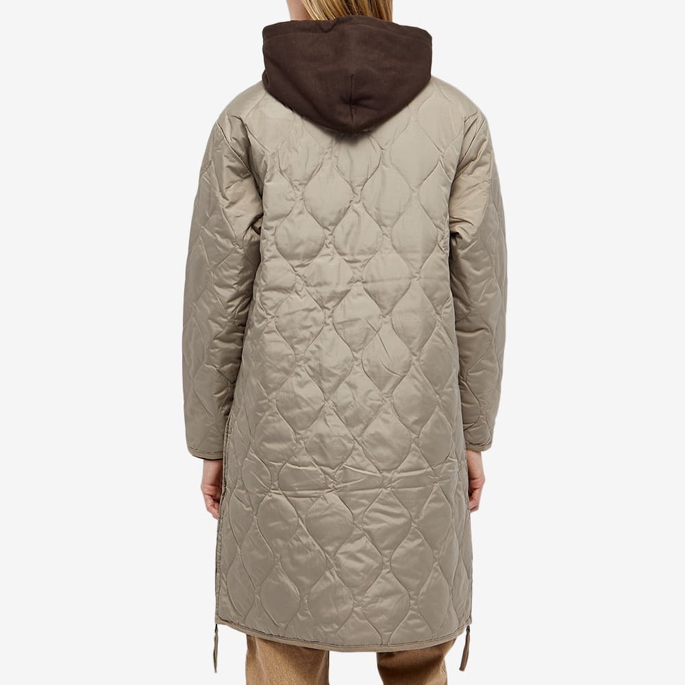 Taion Women's Crew Down Coat in Light Mocha Taion Extra