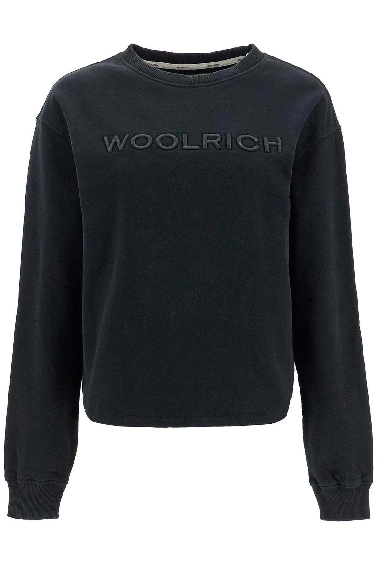 WOOLRICH 'embroidered logo crewneck Black Woolrich