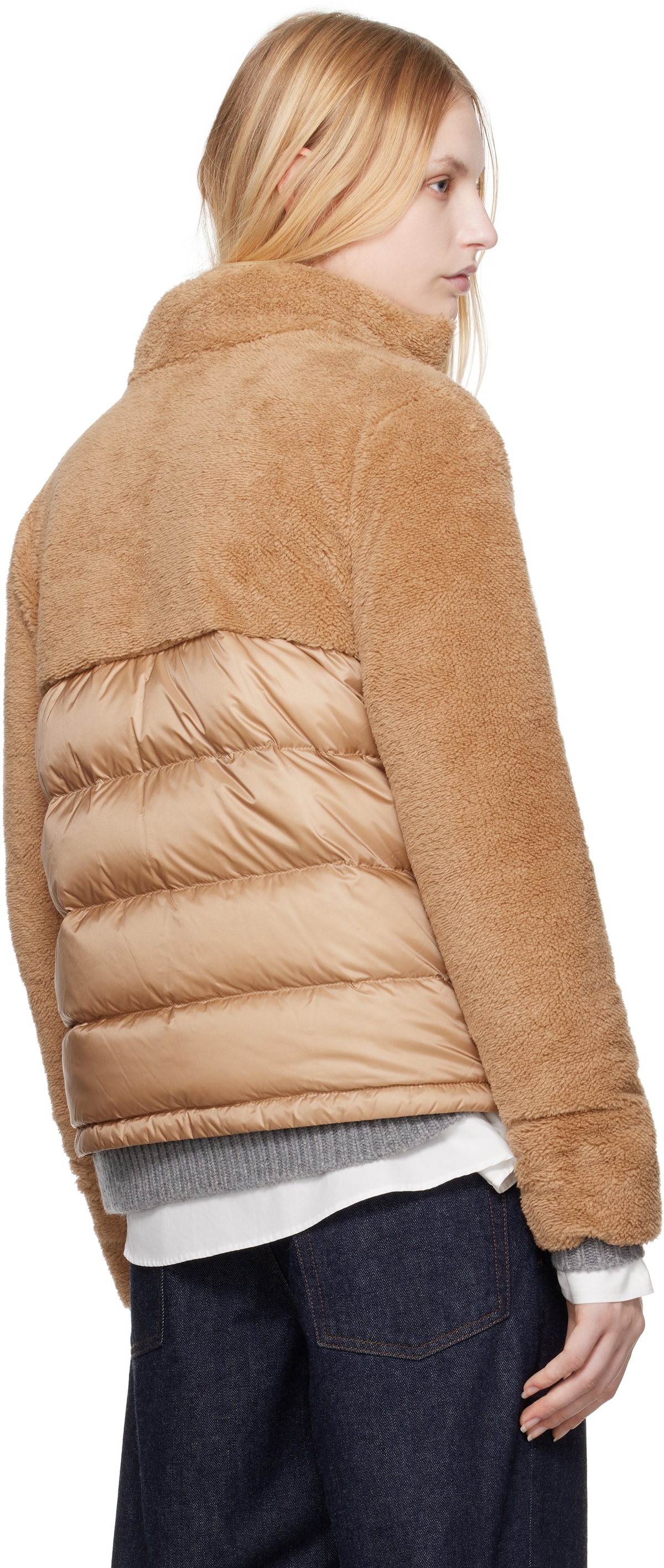 Moncler Tan Polignac Teddy Down Jacket Moncler