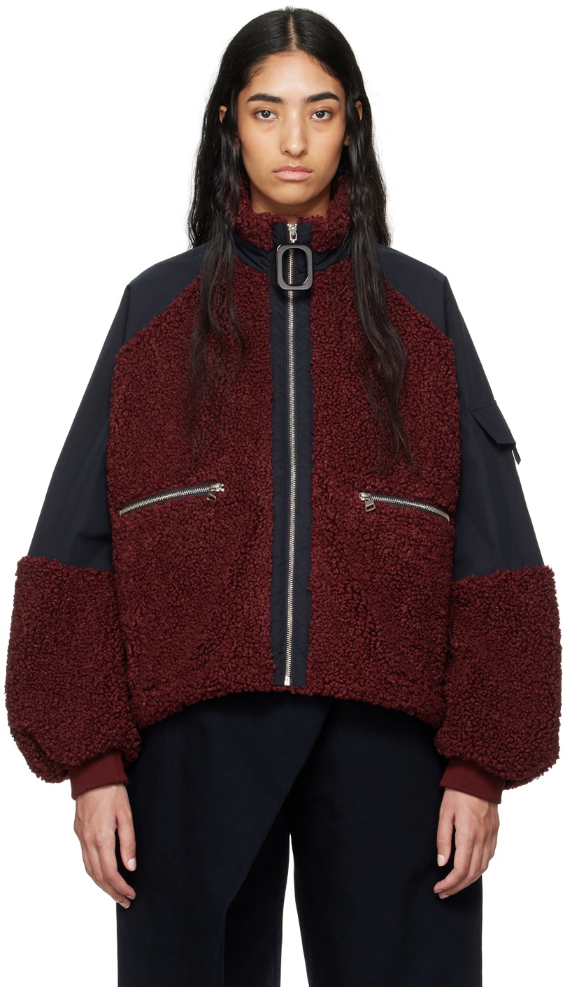 JW Anderson Red & Navy Paneled Jacket JW Anderson
