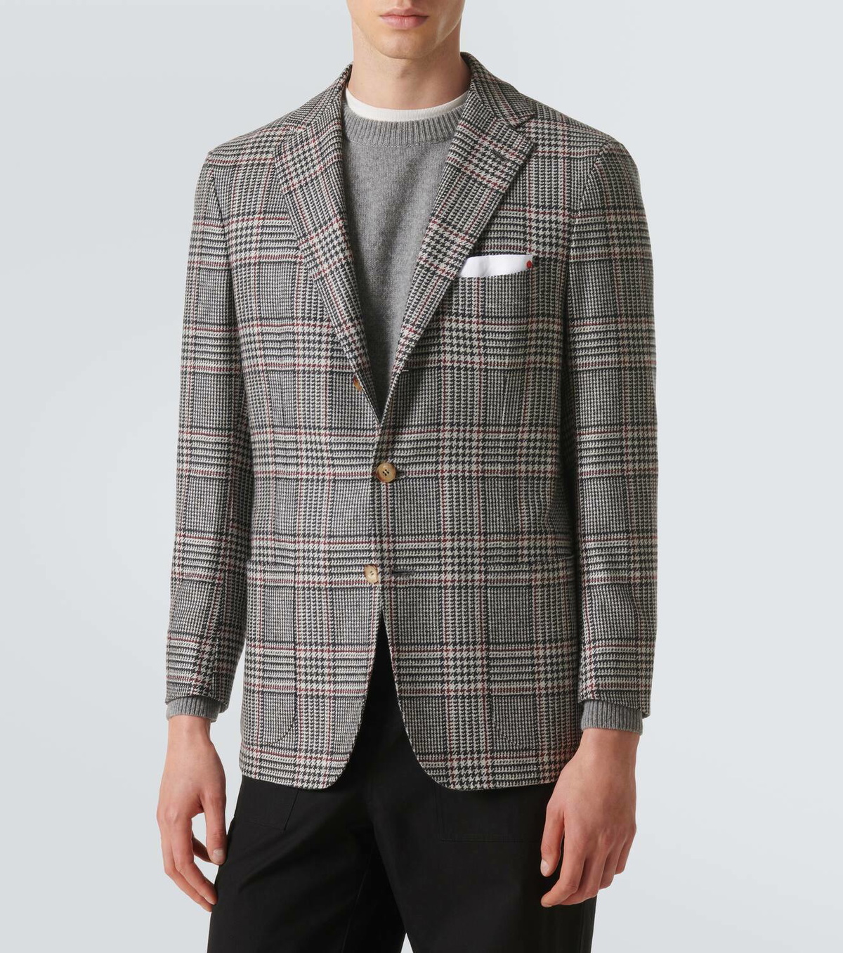 Kiton Checked cashmere blazer Kiton