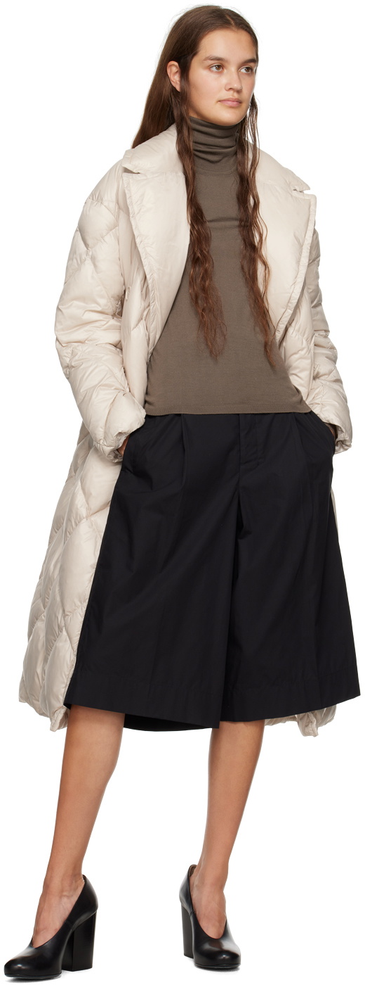 Max Mara Beige Belted Down Coat Max Mara