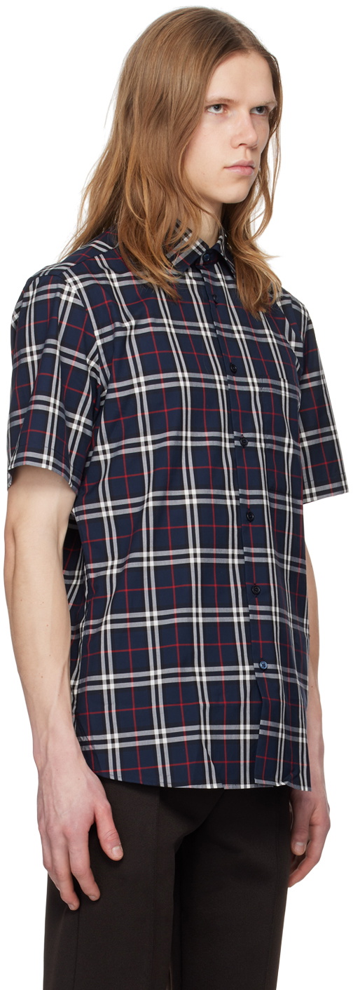 Burberry Blue Check Shirt Burberry