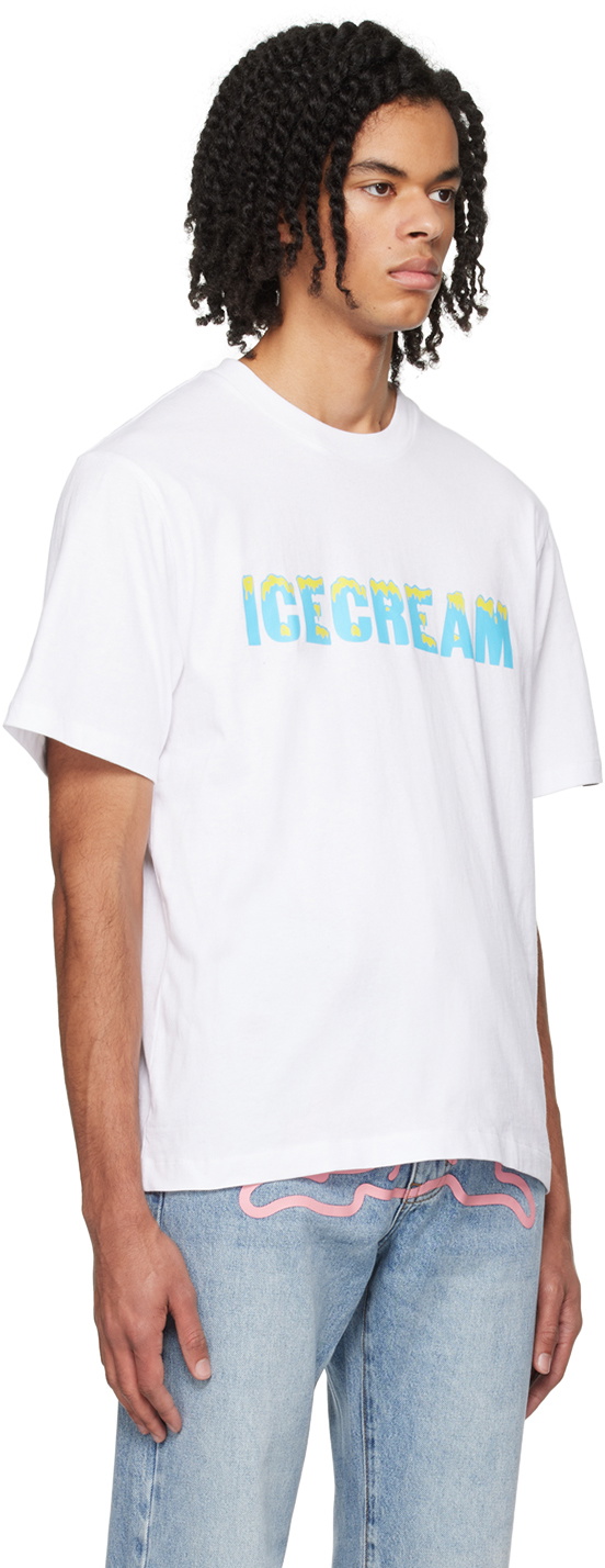 ICECREAM White Drippy T-Shirt ICECREAM