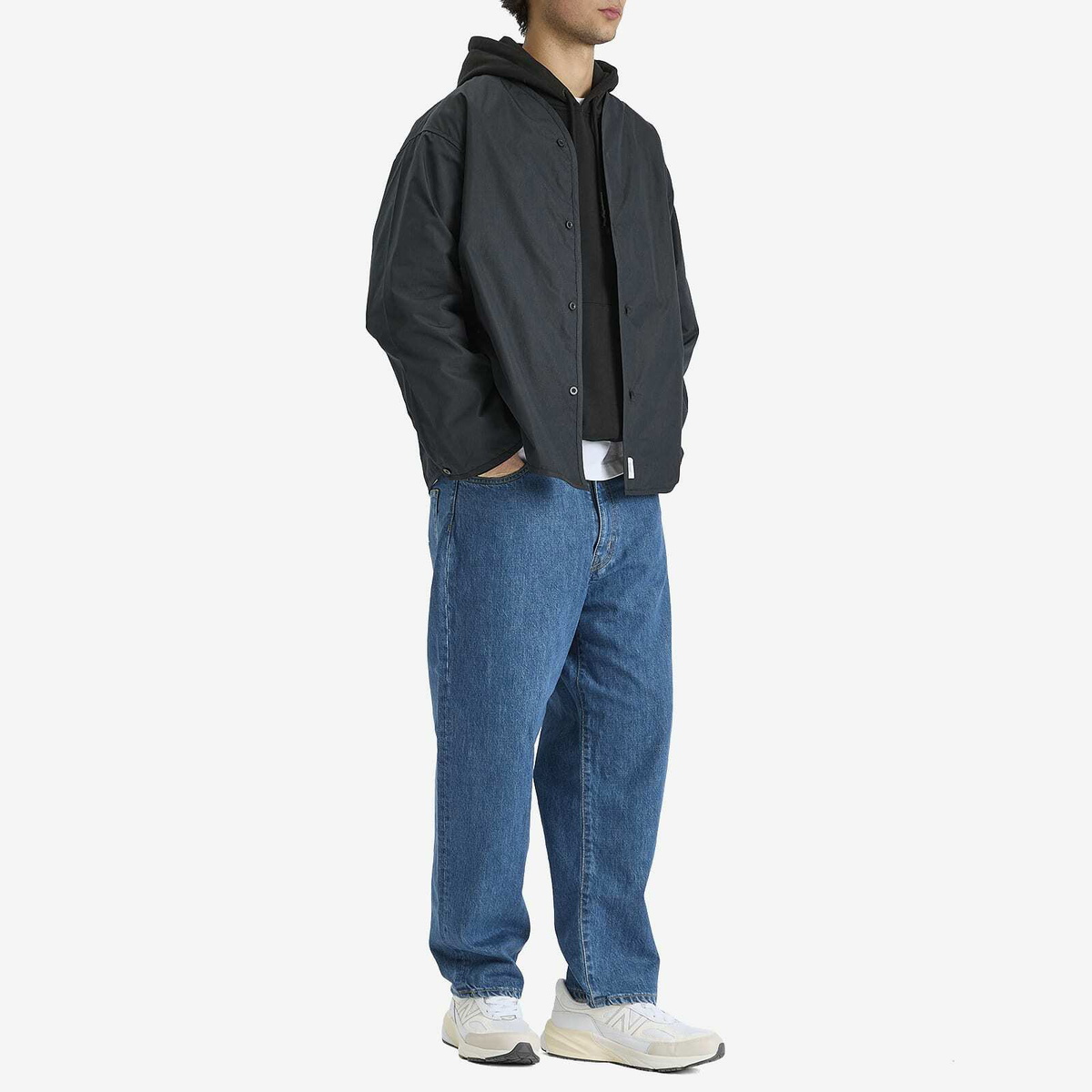 WTAPS Men's Wide Leg Embroidered Denim Jeans in Indigo WTAPS