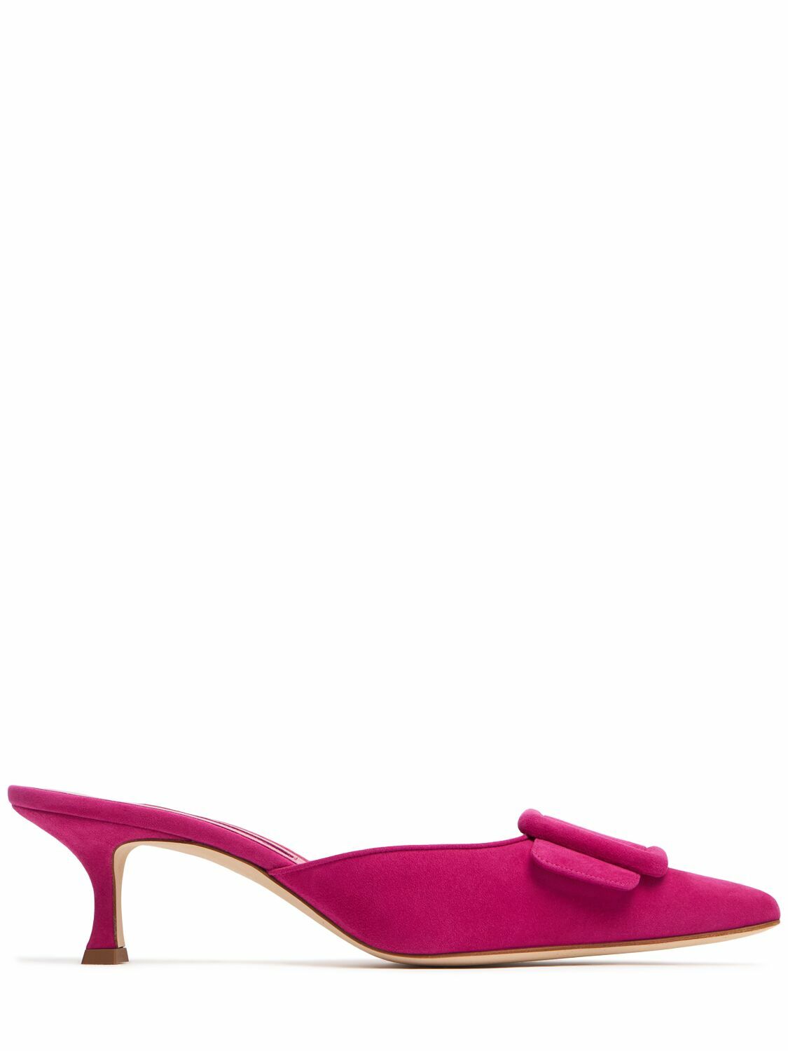 MANOLO BLAHNIK 50mm Maysale Suede Mules Manolo Blahnik