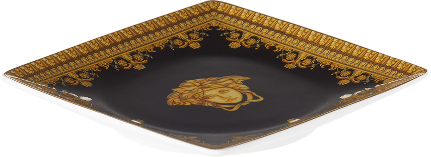 Versace Black Rosenthal 'I Heart Baroque' Tray Versace