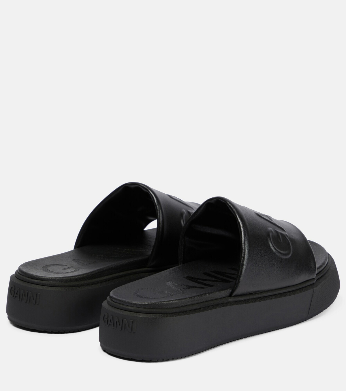 Ganni - Logo rubber slides GANNI