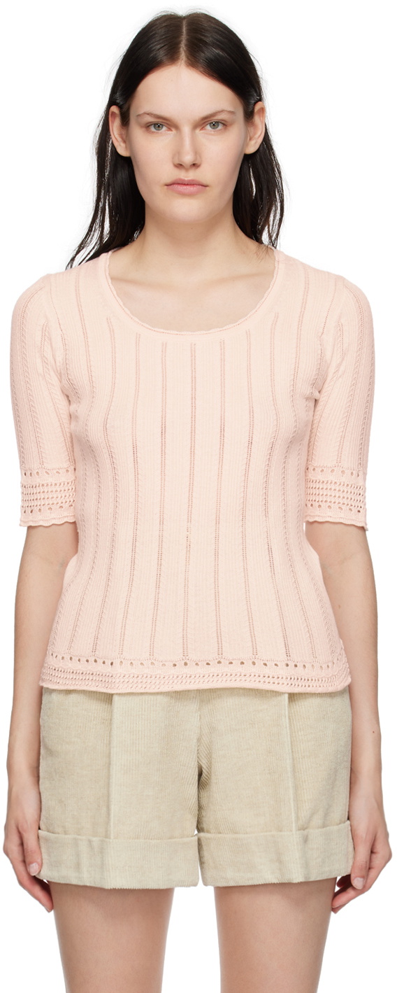 See by Chloé Pink Scoop Neck Top See by Chloe