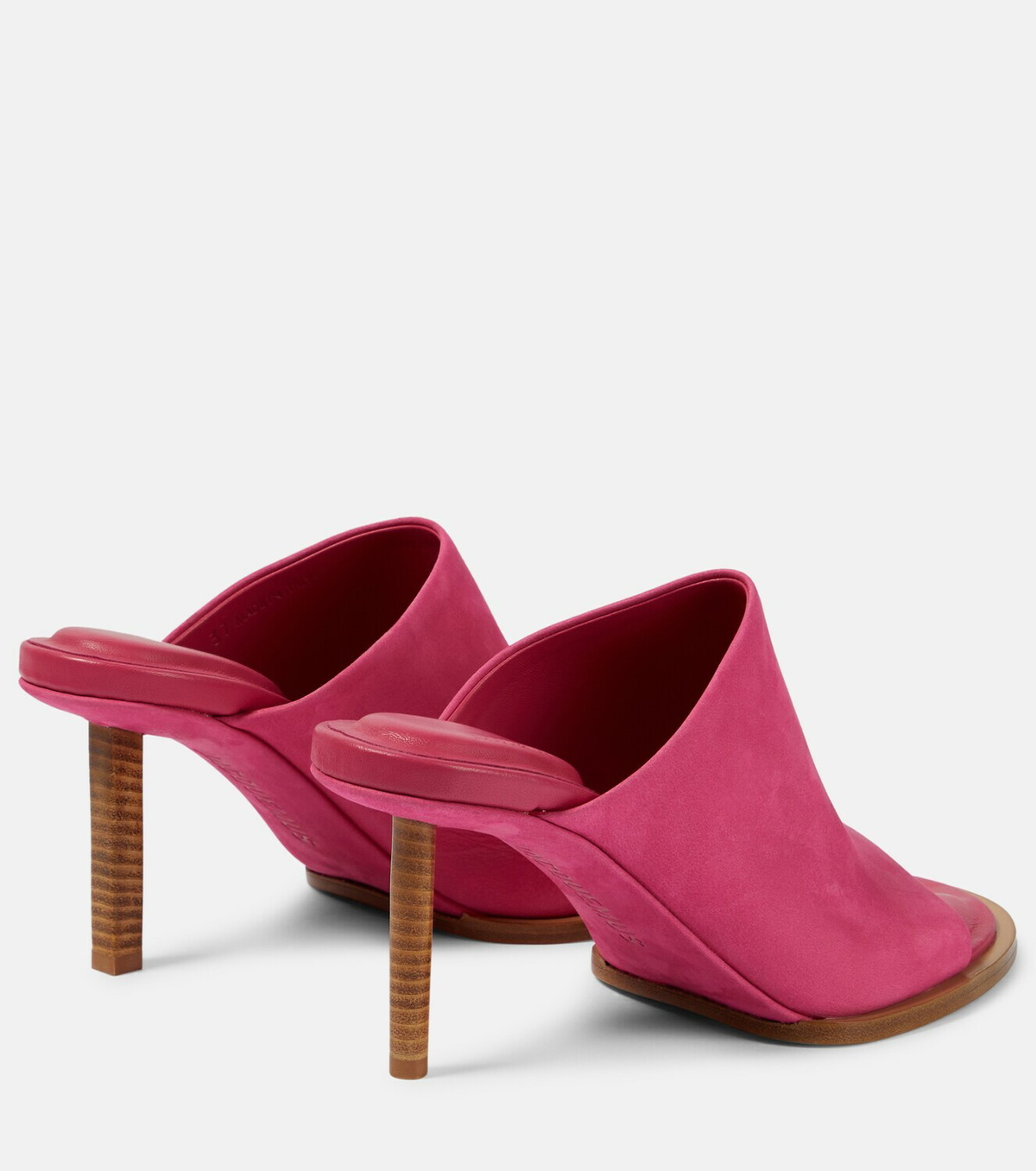 Jacquemus Les Mules Rond Carré asymmetrical suede mules Jacquemus