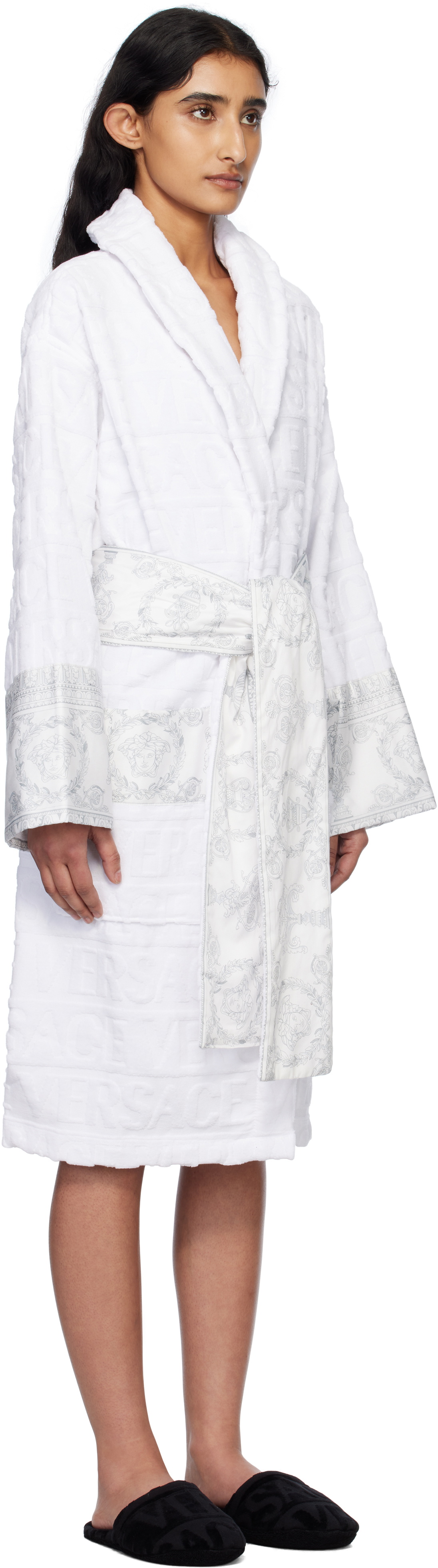 Versace Underwear White 'I Heart Baroque' Bathrobe Versace Underwear
