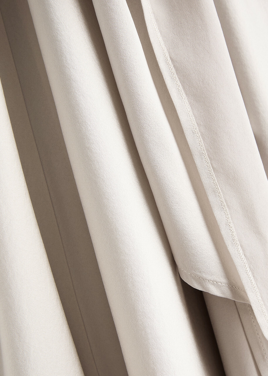 Forte_forte Belted Stretch-silk Satin Maxi Dress Pearl Forte Forte