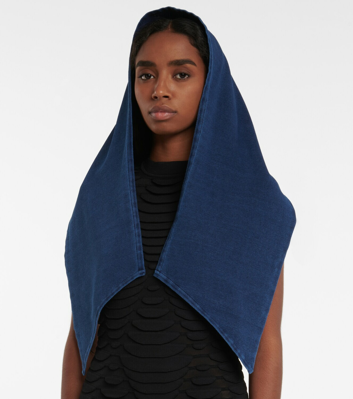 Alaïa Denim knit hood ALAÏA