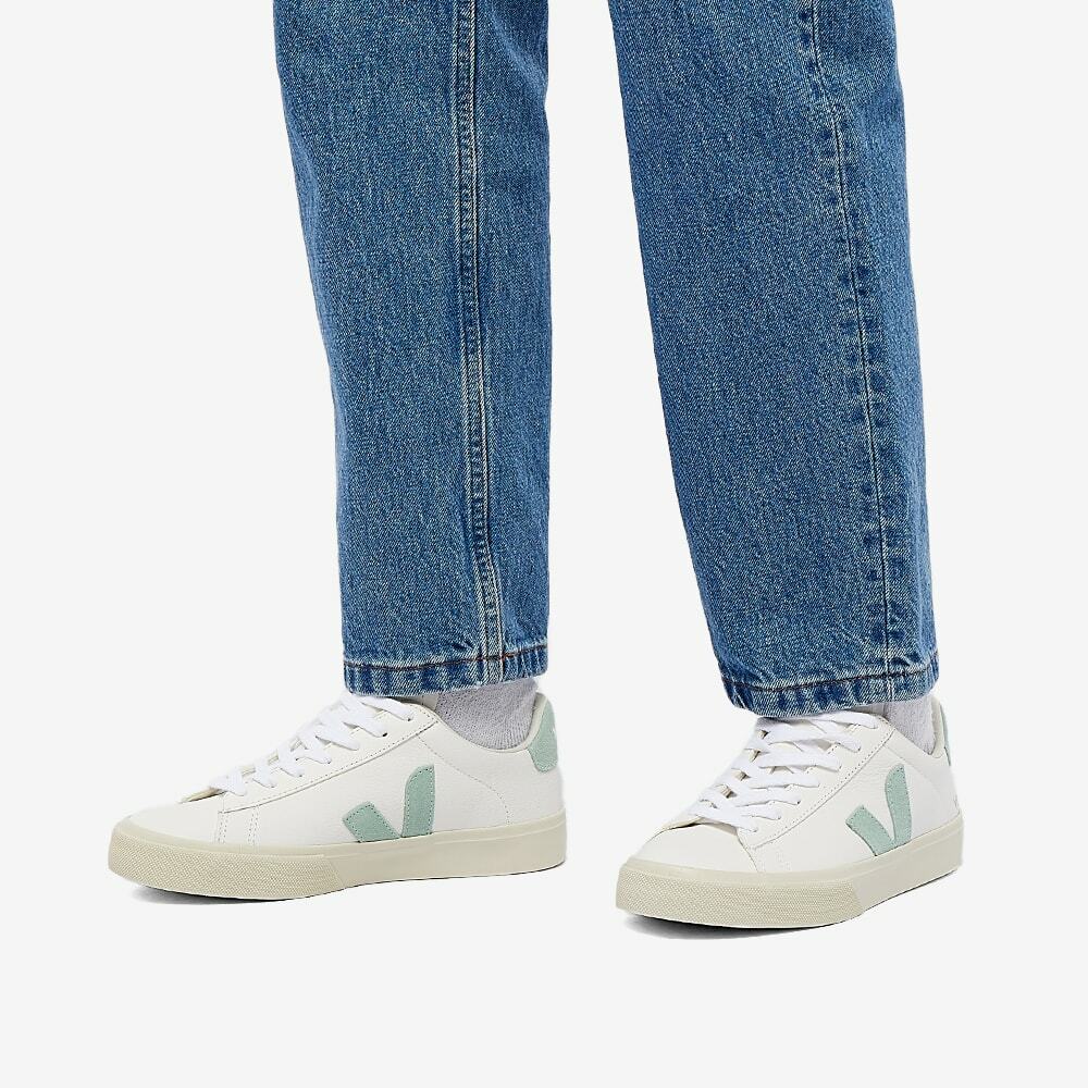Veja Womens Women's Campo Sneakers in Extra White/Matcha VEJA