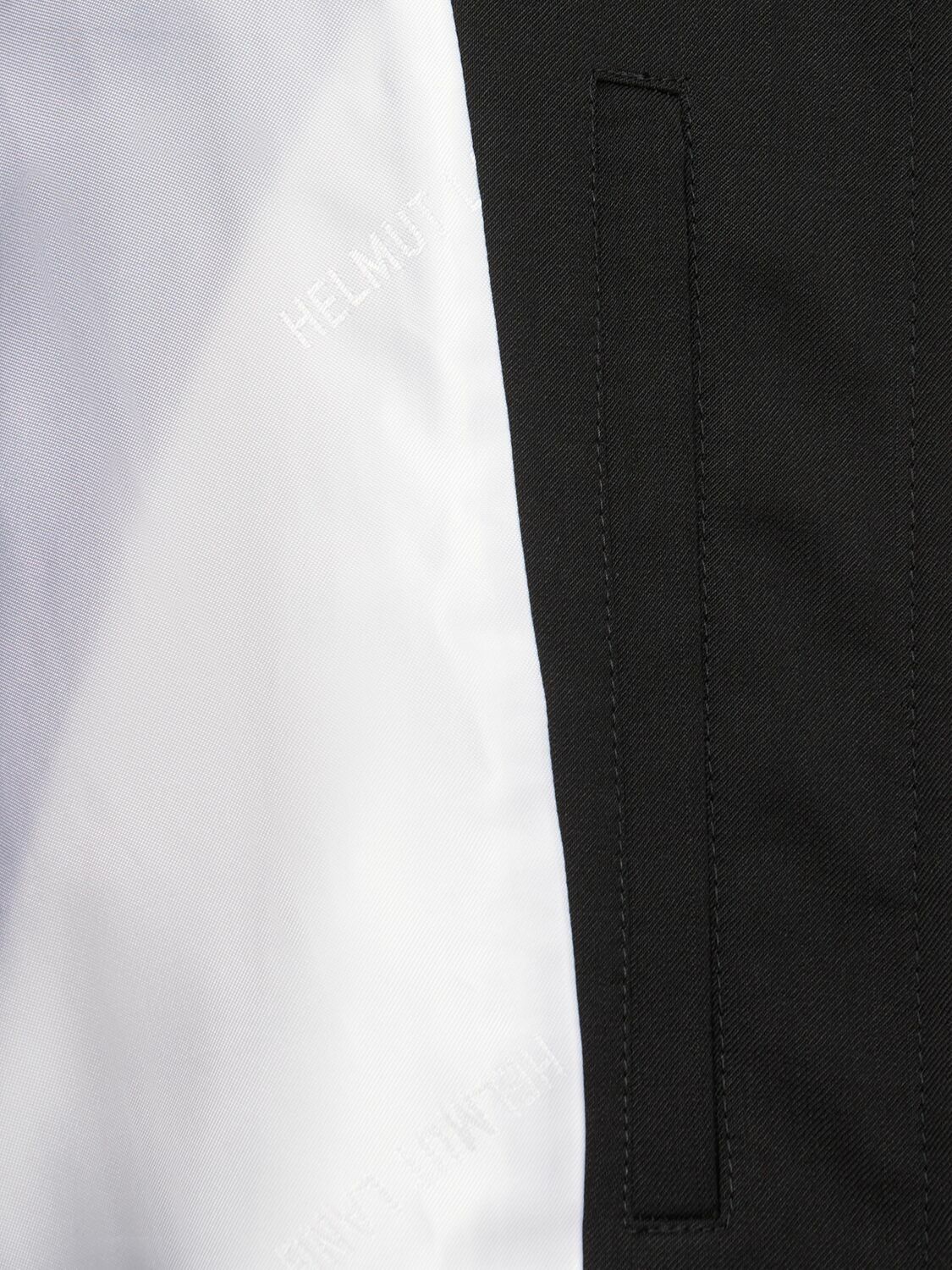 HELMUT LANG Zip-up Wool Bomber Jacket Helmut Lang