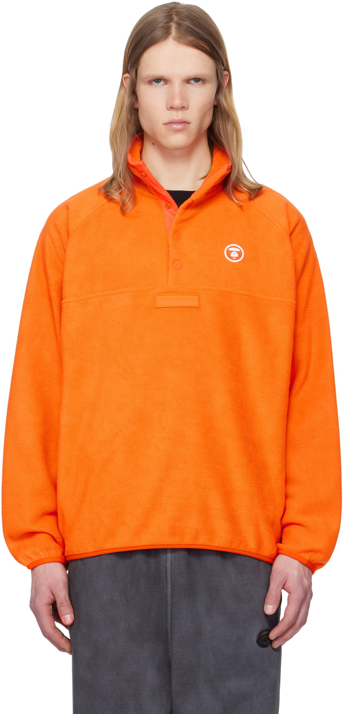 AAPE by A Bathing Ape Orange 'AAPE NOW' Sweater AAPE by A Bathing Ape