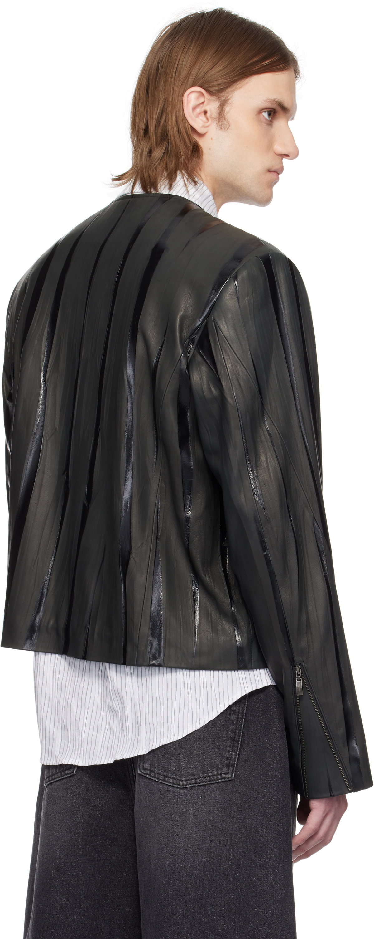 ADER error Black Product. 14 Leather Jacket ADER error