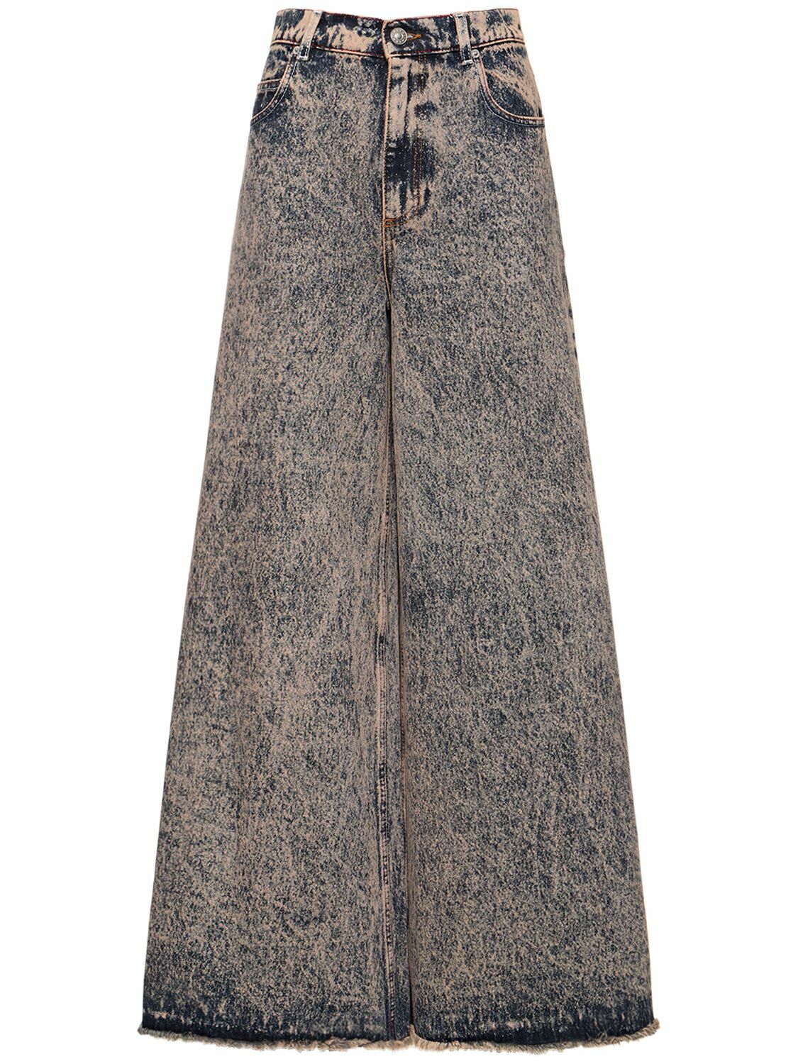MARNI - Marble Dyed Cotton Denim Flared Jeans Marni