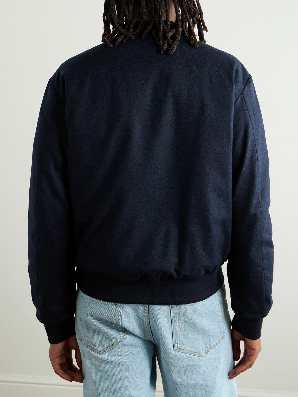 Moncler - Padded Felt Down Bomber Jacket - Blue Moncler