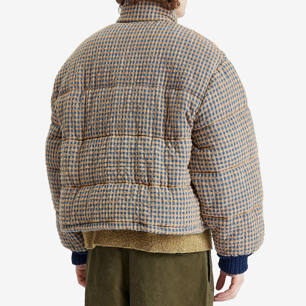 Story mfg. Men's Yanam Padded Handloom Jacket - END. Exclusive in Indigo Handloom Story Mfg.