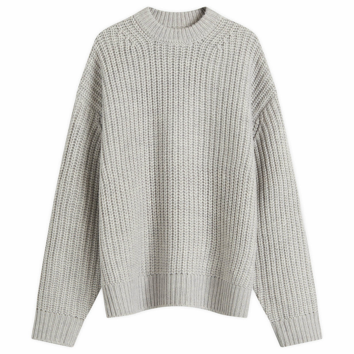 MKI Men's Chunky Rib Knit Crewneck in Grey MKI Miyuki-Zoku
