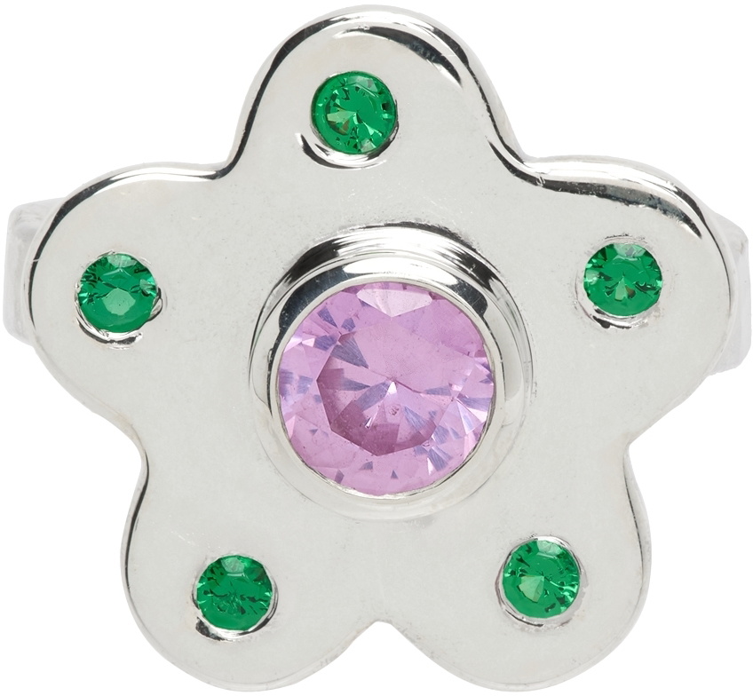 Shana Cave SSENSE Exclusive Silver Watermelon Syrup Ring
