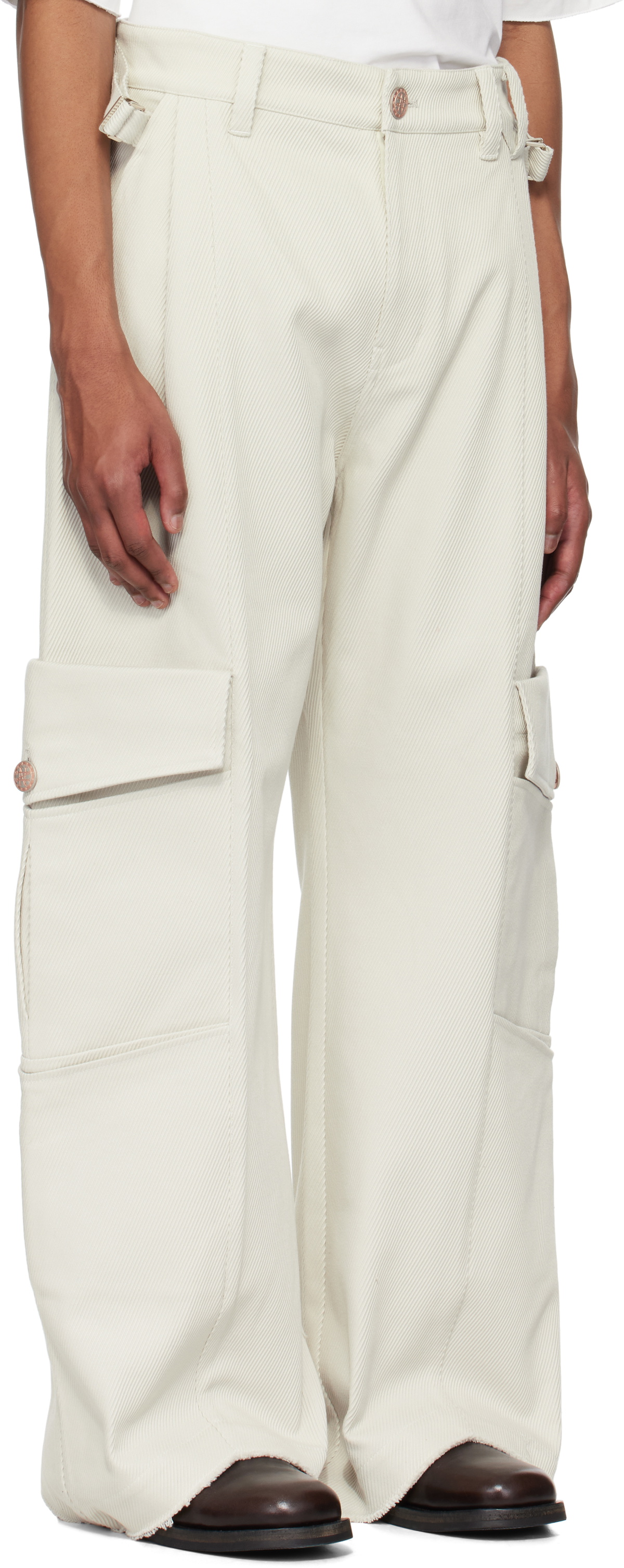 NULLUS Off-White 8-Pocket Cargo Pants NULLUS