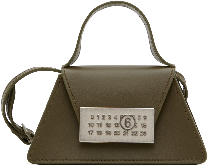 MM6 Maison Margiela Khaki Numeric Mini Crossbody Bag MM6 Maison Margiela