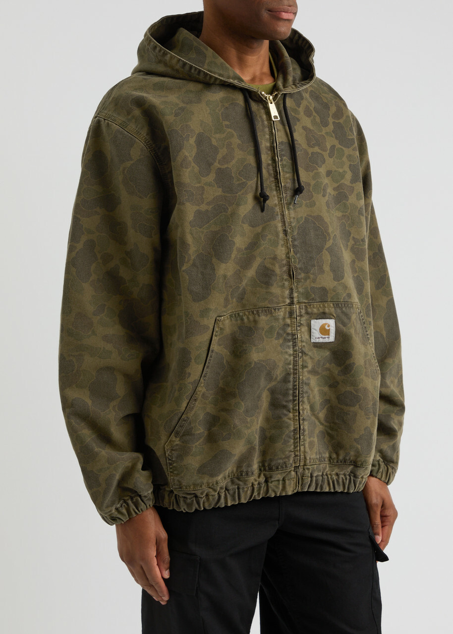 Carhartt Wip Duck Active Camouflage-print Canvas Jacket Green Carhartt WIP