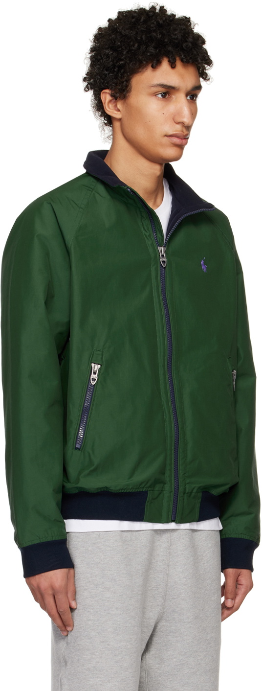Polo Ralph Lauren Green Raglan Sleeve Bomber Jacket Polo Ralph Lauren