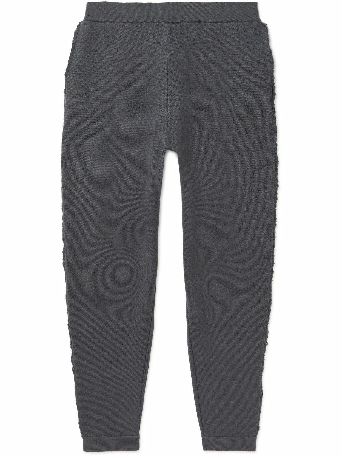Mr P. - Tapered Distressed Virgin Wool Sweatpants - Gray Mr P.