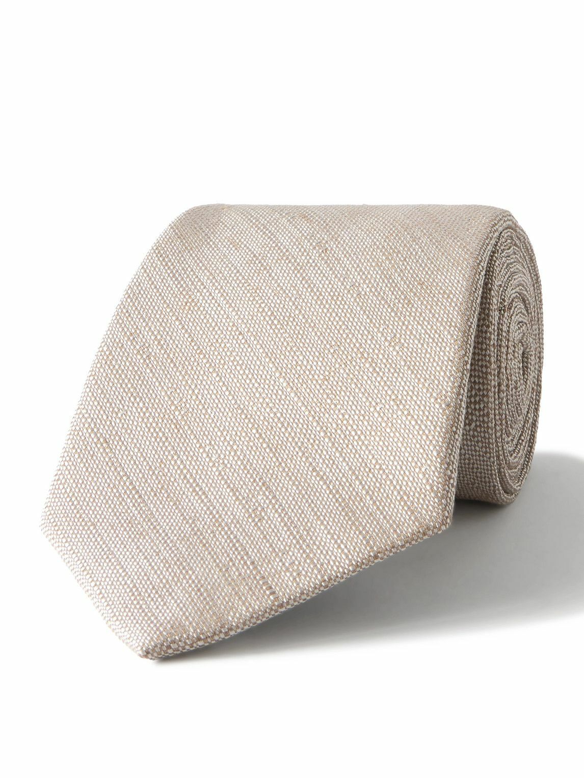 Loro Piana - Yale 8cm Textured-Linen and Silk-Blend Tie Loro Piana