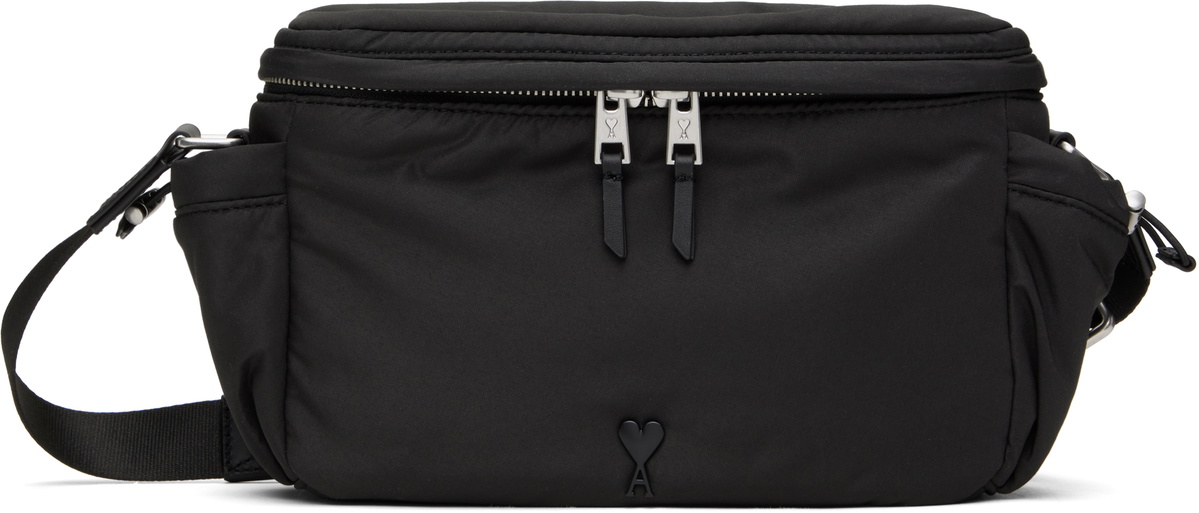 AMI Paris Black Ami de Coeur Messenger Bag AMI