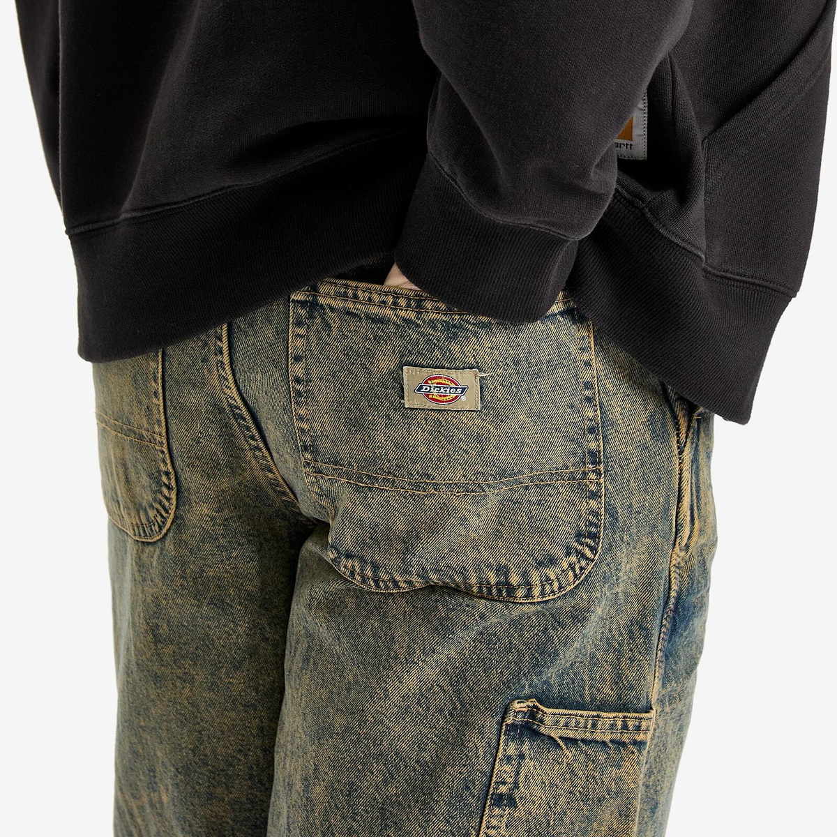 Dickies Men's Madison Baggy Fit Denim Jeans in Yellow Fade Indigo ...