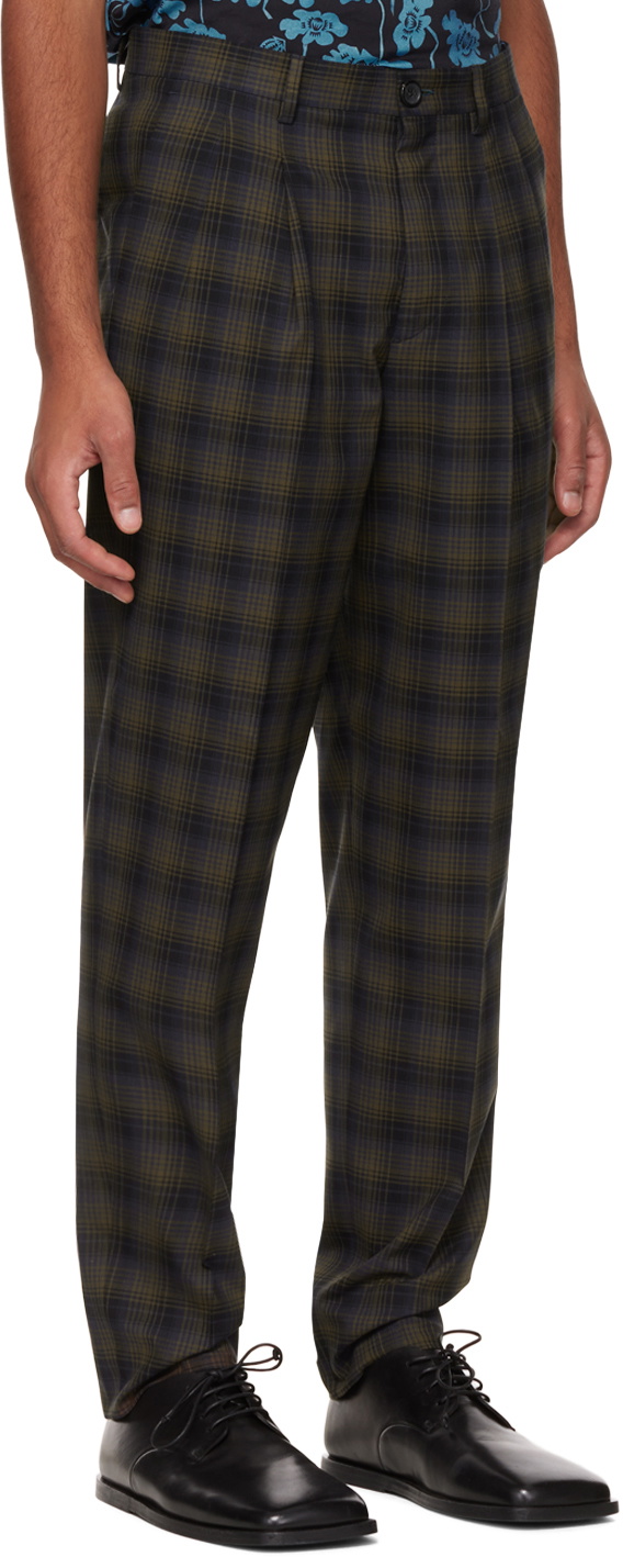 PS by Paul Smith Khaki Check Trousers PS by Paul Smith