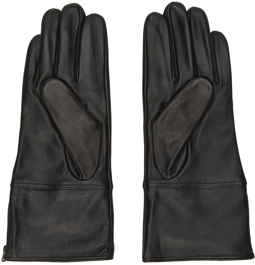 Mackage Black Willis Leather Gloves Mackage