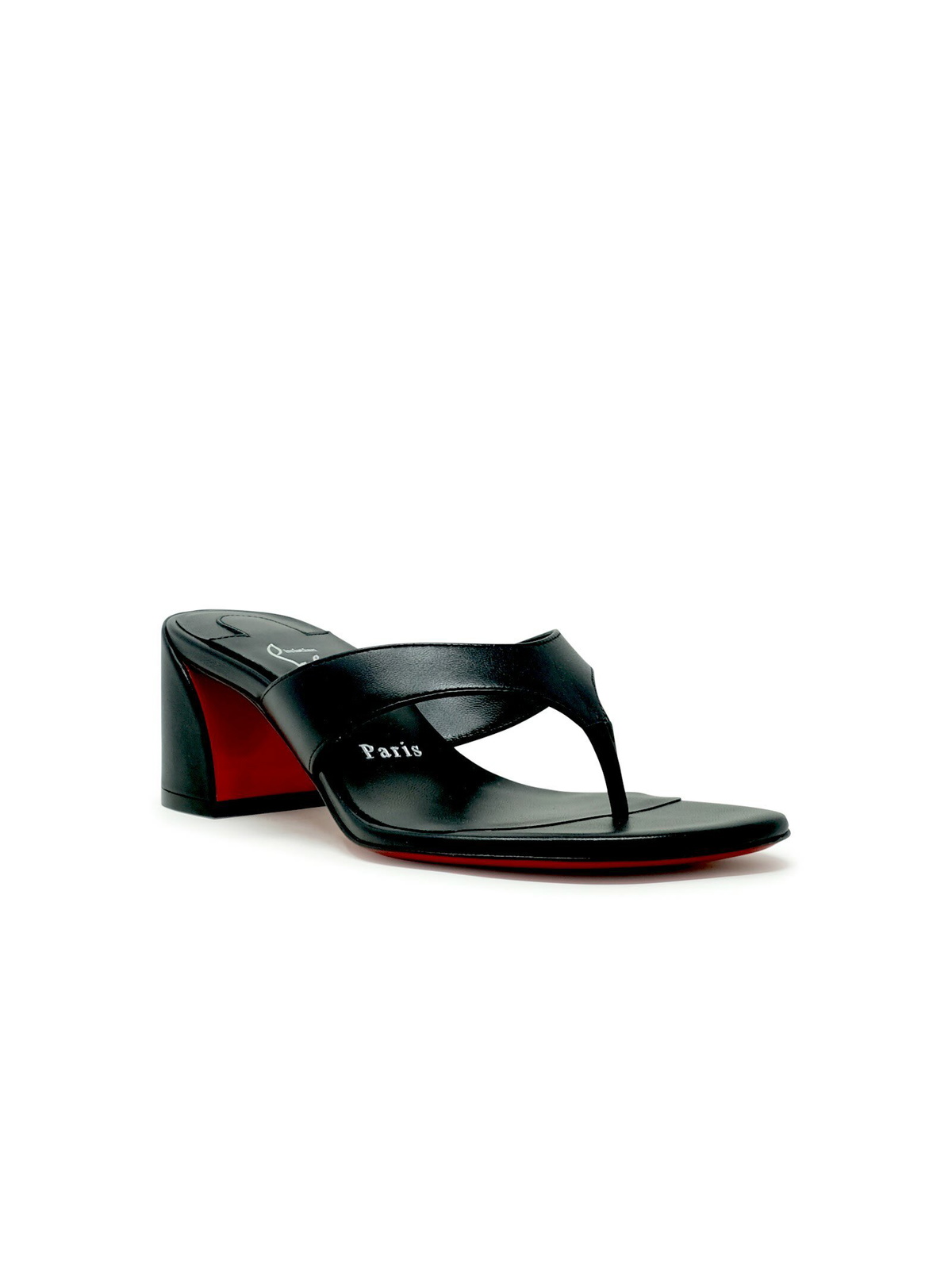 Christian Louboutin Black Nappa/lining Janetonga 55 Mule Sandals ...
