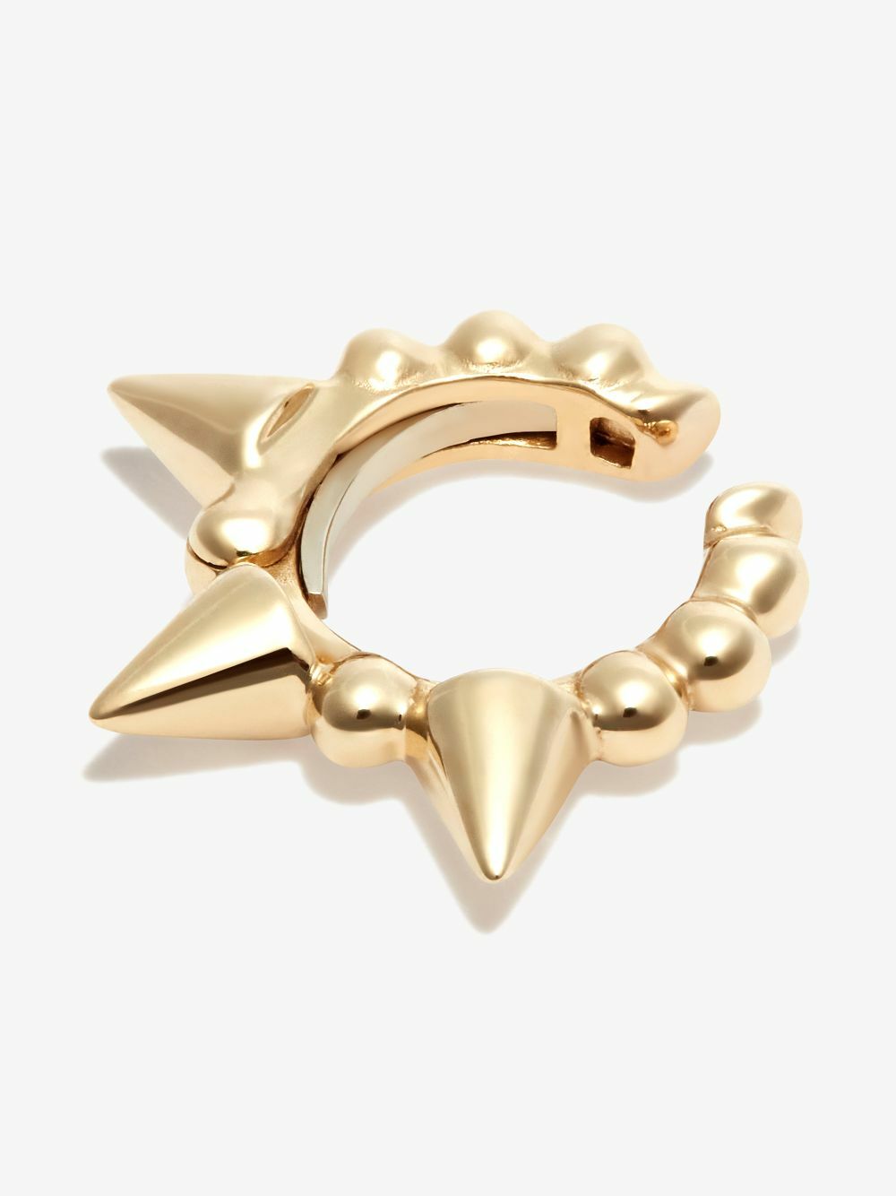 MARIA TASH 14K Yellow Gold Granulated Triple Short Spike Ear Cuff Maria ...